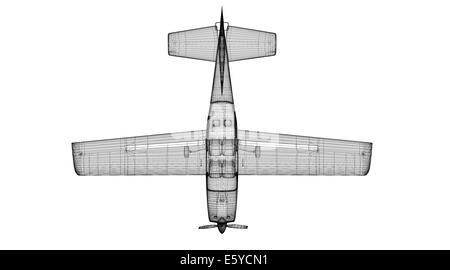Small Airplane , model body structure, wire model Stock Photo - Alamy