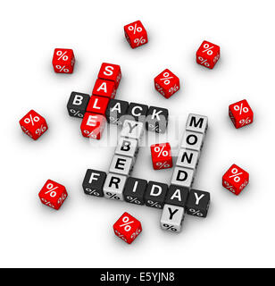 White and red Cyber Monday sale text appearing Stock Photo - Alamy