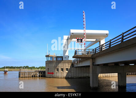 A view of the Breydon Bridge and western bypass from downstream at ...