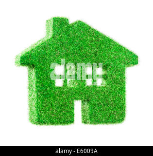 Grass home isolated on white background in human hands Stock Photo - Alamy