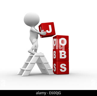 3d white people business jobs, isolated white background, 3d image ...