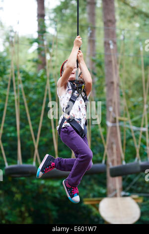 Aerial Tree Trekking Center Parcs Sherwood Forest UK Stock Photo - Alamy