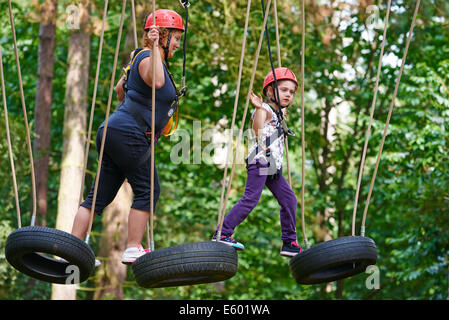 Aerial Tree Trekking Center Parcs Sherwood Forest UK Stock Photo ...