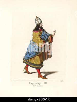 Frederick III, Holy Roman Emperor and German King (1415 -1493). Wearing ...