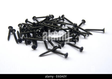 Black Brass Screws With a Philips Crosshead Isolated On White Stock ...