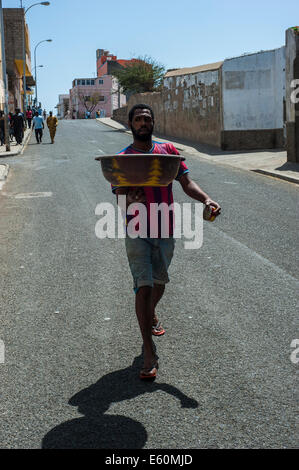 Native people of Mindelo, the only town on Sao Vicente Island in Cape ...