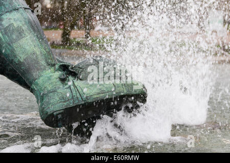 The Splash statue outside Preston North End football ground Stock Photo ...