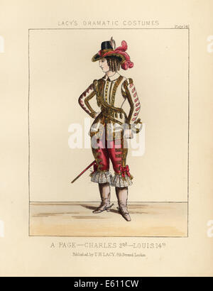 Woman 's costume in reign of Charles I (1625 -1649). Wearing a simple ...