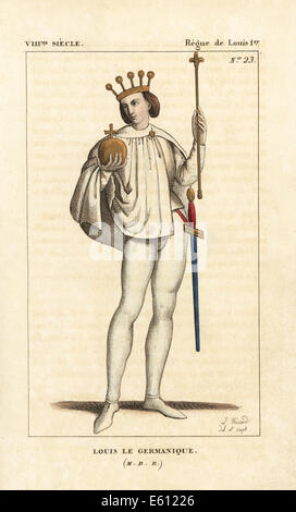 Louis the German (c. 806–876), or Louis II, first king of East Francia ...