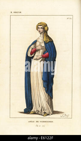 Adele of Vermandois, Countess of Flanders, died 978. From the ...