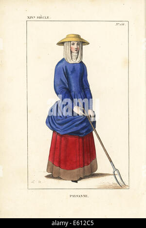 History of Fashion, Costumes of French peasant, burger woman, and ...