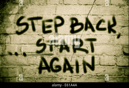 Step Back Start Again Concept Stock Photo - Alamy