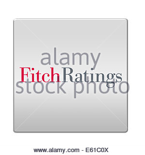 The Fitch Ratings credit agency logo, on a bed of the credit ratings ...