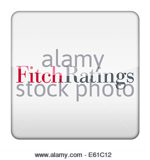The Fitch Ratings credit agency logo, on a bed of the credit ratings ...