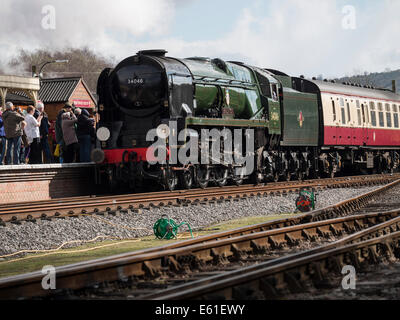 steam locomotive Braunton at Peak Rail, Matlock,derbyshire uk Stock ...