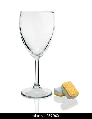 pile of empty wine glasses on table Stock Photo - Alamy