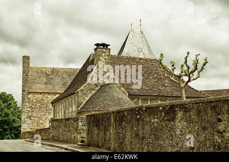 French medieval town Audrix Stock Photo - Alamy