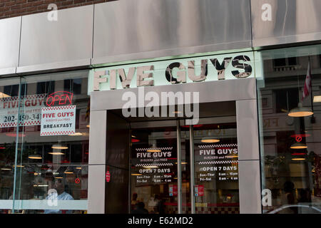 Five Guys hamburger restaurant storefront - Washington, DC USA Stock ...