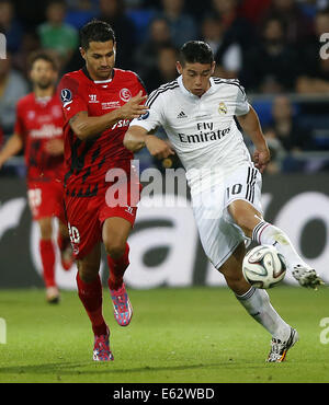 James Rodriguez of Real Madrid controls the ball during the Copa del ...