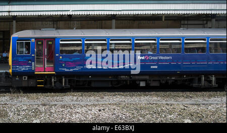 A First Great Western train carriage is transported on the road along ...
