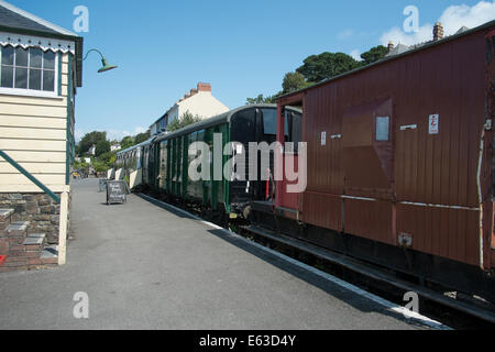 goods van, Bideford station Stock Photo - Alamy