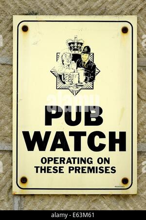 National pubwatch sign Stock Photo - Alamy