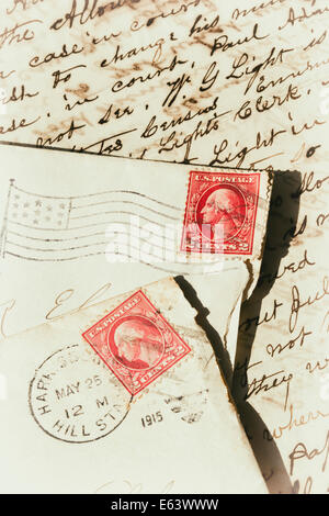 Old antique handwritten letters/envelopes Stock Photo - Alamy