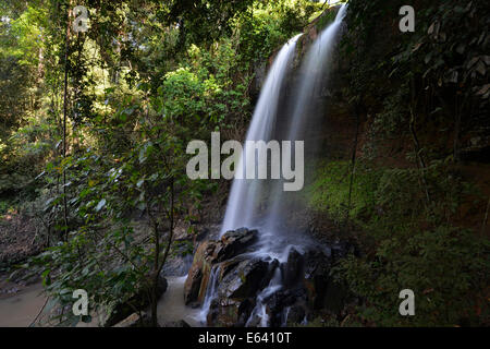 Cha Ong Waterfall, 18 metres, in the jungle, Banlung, Ratanakiri ...