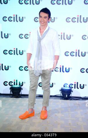 Taipei. 13th Aug, 2014. Actor Weber Yang attends CCILU 2014 fashion ...