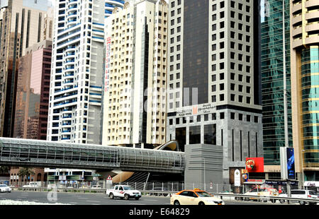 street scene Millennium Plaza hotel Sheikh Zayed Road Dubai Stock Photo ...