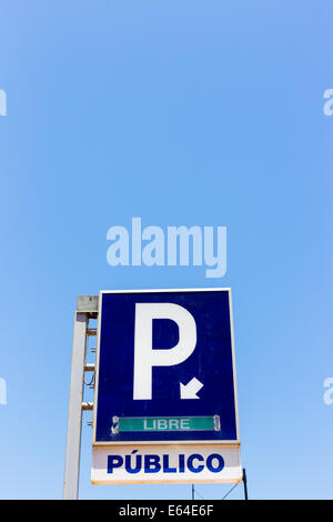 Parking Publico Sign Spain Spanish Road Traffic Signs Stock Photo - Alamy