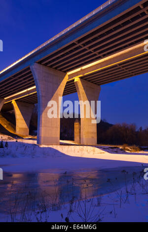 A viaduct (bridge) along Dundas Street that spans 16 Mile Creek and the ...