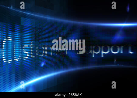 Customer support on digital screen Stock Photo - Alamy