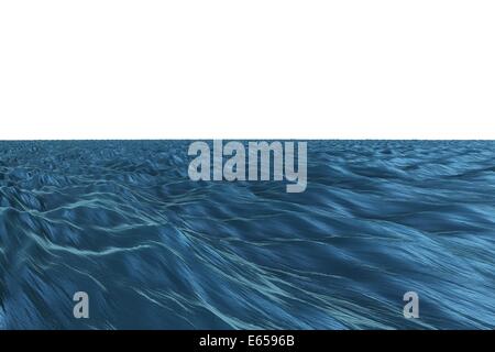 Digitally generated graphic Rough blue ocean Stock Photo - Alamy