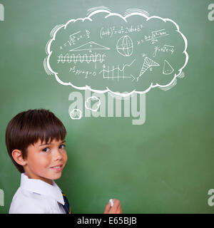 Composite image of math in thought bubble Stock Photo - Alamy
