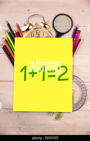 One plus one equals two Stock Photo - Alamy