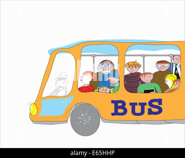 Hand drawn funny crowd Stock Photo - Alamy