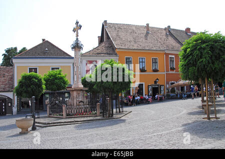 The main square in Szentendre, a riverside artistic town nearby ...
