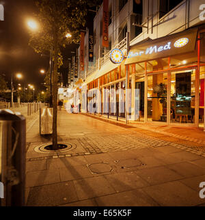The Friary Cardiff at night Stock Photo - Alamy