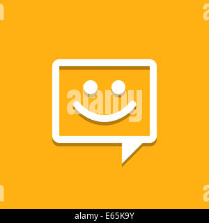 Happy Chat Icon Stock Photo - Alamy