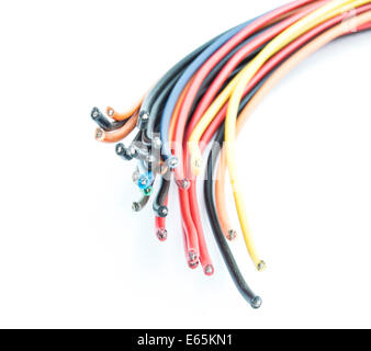 Cross-section of Multi-colored Electrical Cable Stock Photo - Alamy