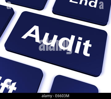 Audit Keyboard Showing Auditor Validation Or Inspection Stock Photo - Alamy