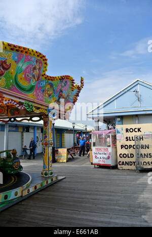 Blackpool Pier, funfair rides Stock Photo - Alamy