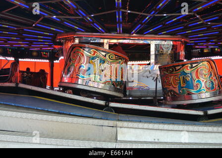 Blackpool Pier, funfair rides, The Waltzer ride Stock Photo - Alamy