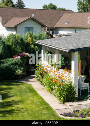 Backyards in Residential Middle Class Neighborhood, USA Stock Photo - Alamy