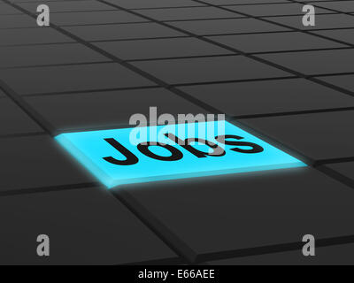 Jobs Button Showing Hiring Recruitment Online Hire Job Stock Photo - Alamy
