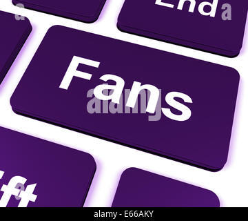 Fans Keyboard Showing Follower Or Internet Fan Stock Photo - Alamy