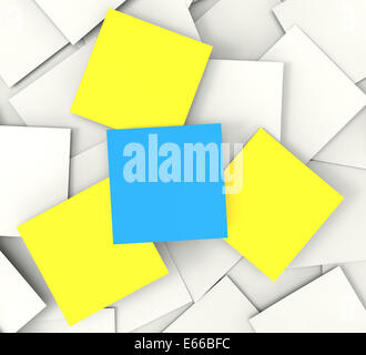 Blank Post It Notes Showing Copyspace Messages And Notices Stock Photo ...