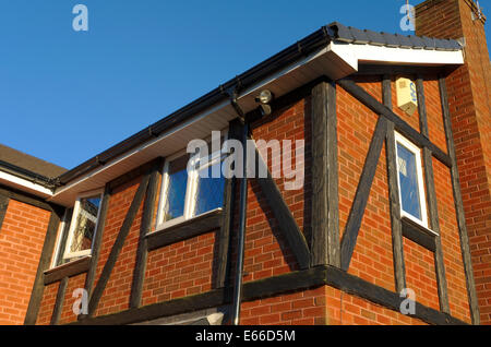 Mock Tudor beams from sandblasted pine Stock Photo - Alamy