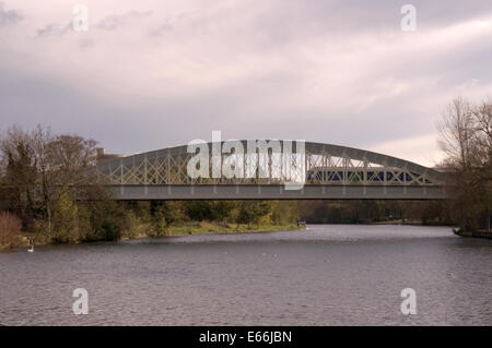 Windsor wrought iron 'bow string' bridge 1849 designed by Isambard ...